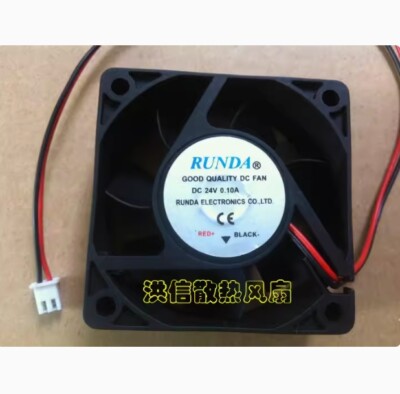 Brand new RUNDA 6025 DC24V 0.10A two-wire/6CM inverter fan 60 * 60 ...