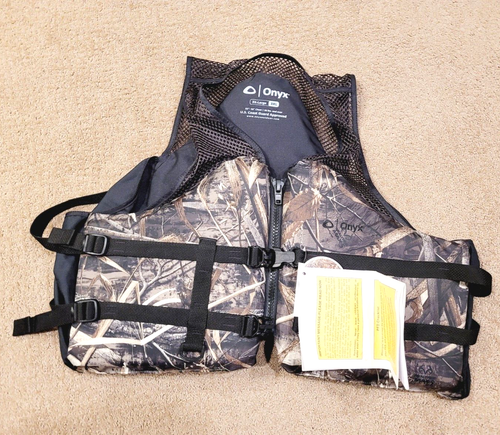 Onyx Absolute Outdoors Camo Life Jacket Vest Size Adult 3XL | eBay