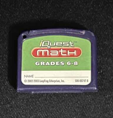 LeapFrog iQuest Math Grades 6-8 Cartridge Learning UNTESTED | eBay