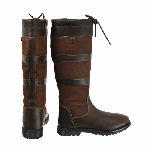 Hy LAND Bakewell Long Buffalo Leather & Suede Country Boot Reinforced ...
