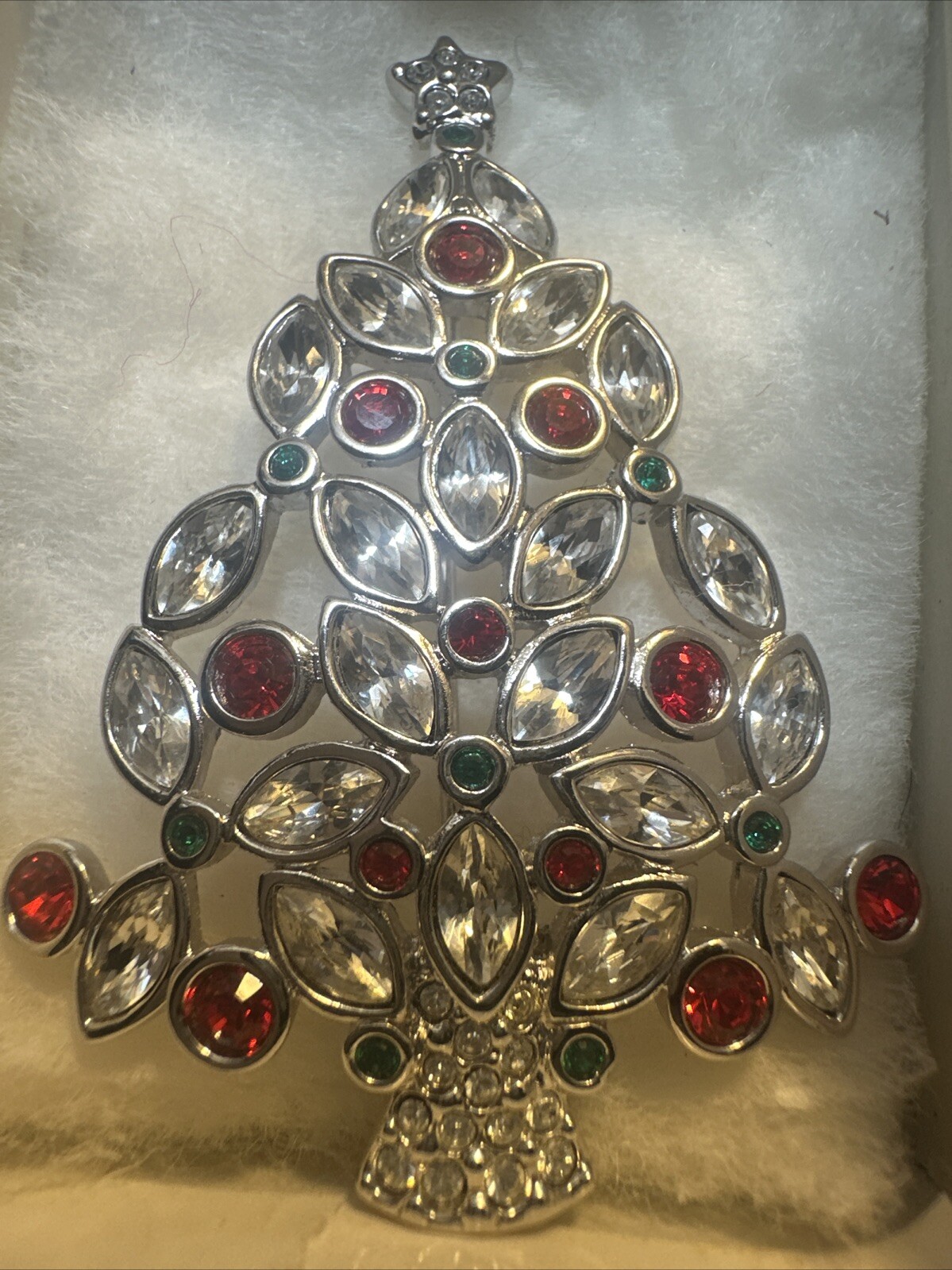 Swarovski Signed Crystal 2002 Christmas Tree Pin Broo… - Gem