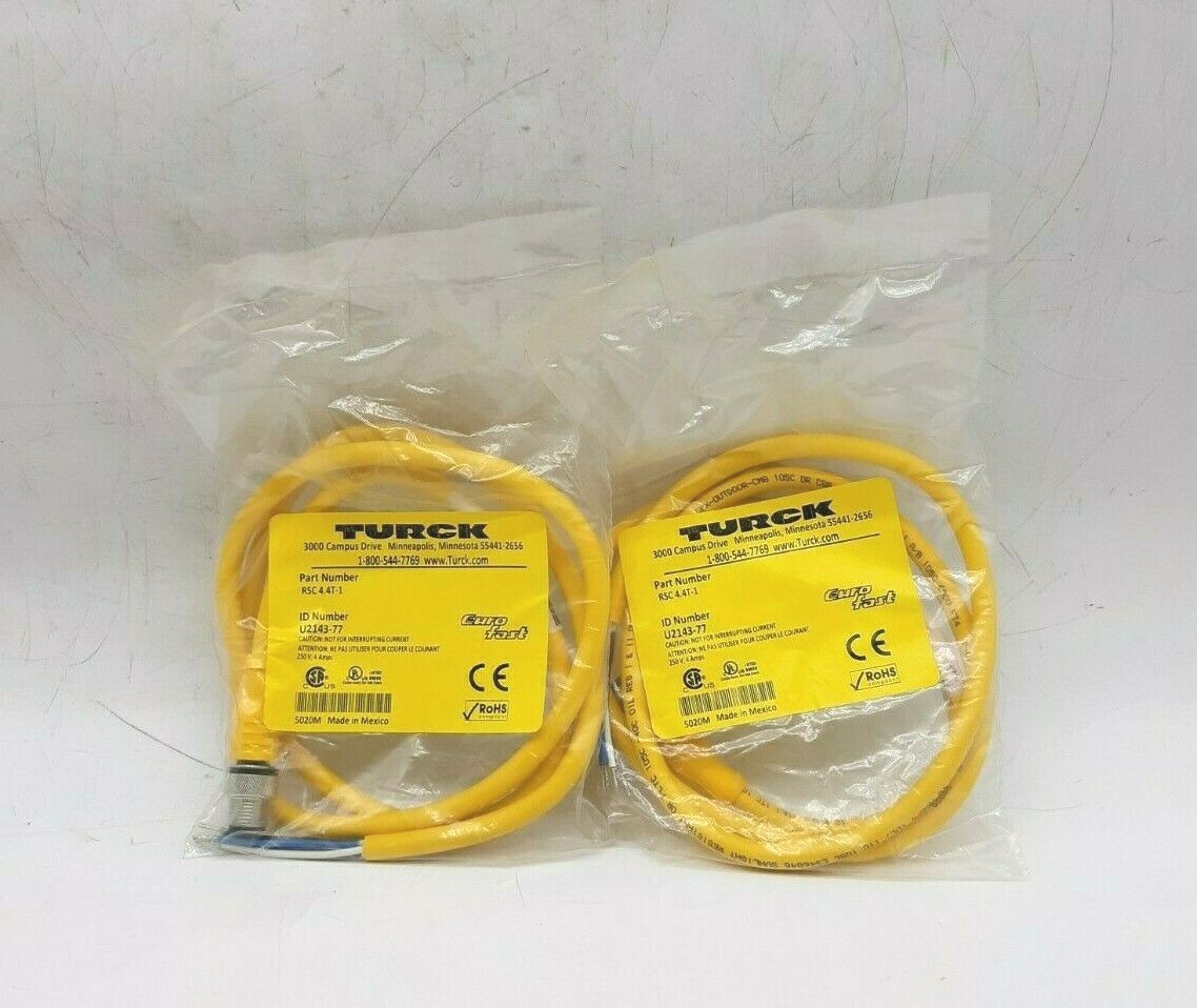 Turck RSC 4.4T-1 Cordset Lot of 2 | eBay