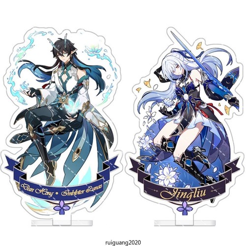 Anime Honkai: Star Rail Dan heng Jing Liu Acrylic Desktop Stand Figure ...