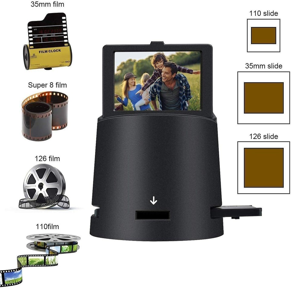 Digital Film Scanner with 22MP Converts Super 8 Films, Slides ...