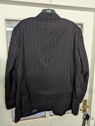 Hugo James Men's Clean Black Suit Jacket Blazer, Size XL Chest 54" Pin ...