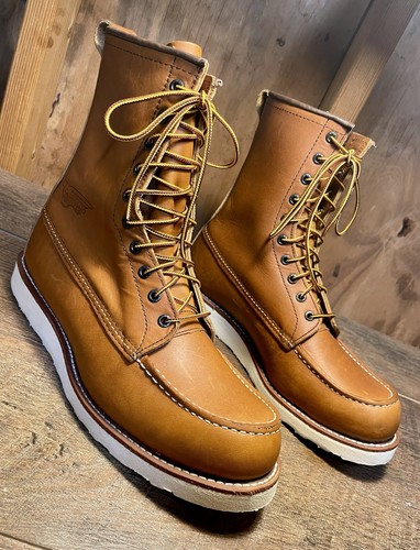 Men’s RED WING 877 8” Moc Toe ORO Legacy Boots Size 11 D Made In USA ...