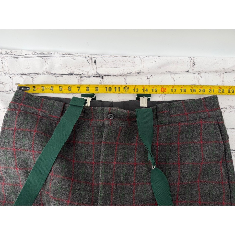 Vintage Johnson Woolen Mills Vermont Mens Adirondack Plaid Pants 42 ...