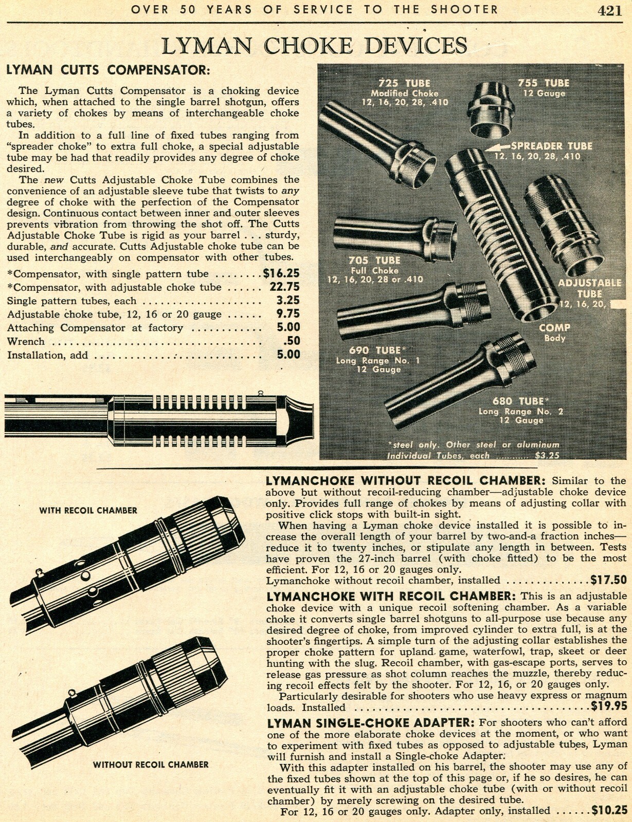1965 Print Ad of Lyman Cutts Compensator Lymanchoke Shotgun Choke Tube ...