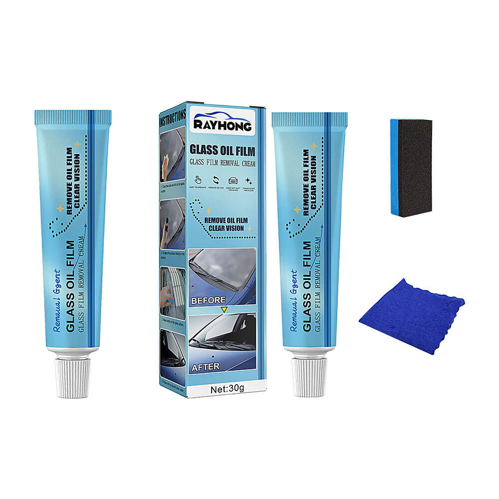 Car Glass Oil Film Cleaner Removal Cream Paste Windshield Water Spot ...