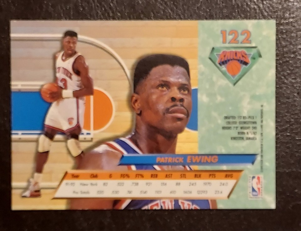 1992-1993 FLEER ULTRA PATRICK EWING NBA Basketball card New York Knicks ...