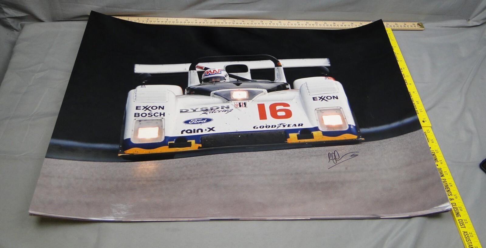 Andy Wallace IMSA Autograph 30x20 Photograph Dyson Racing Ford Le Mans ...