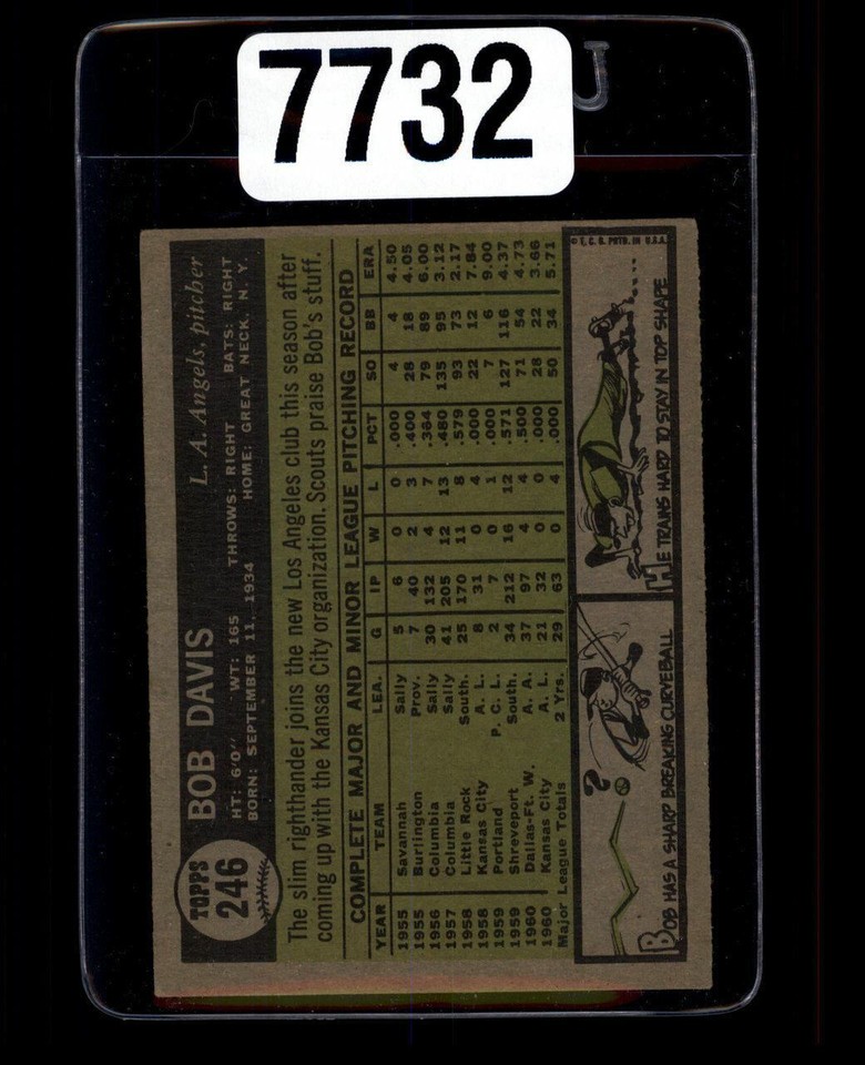 1961 BOB DAVIS TOPPS #246 ANGELS EX *7732 | eBay