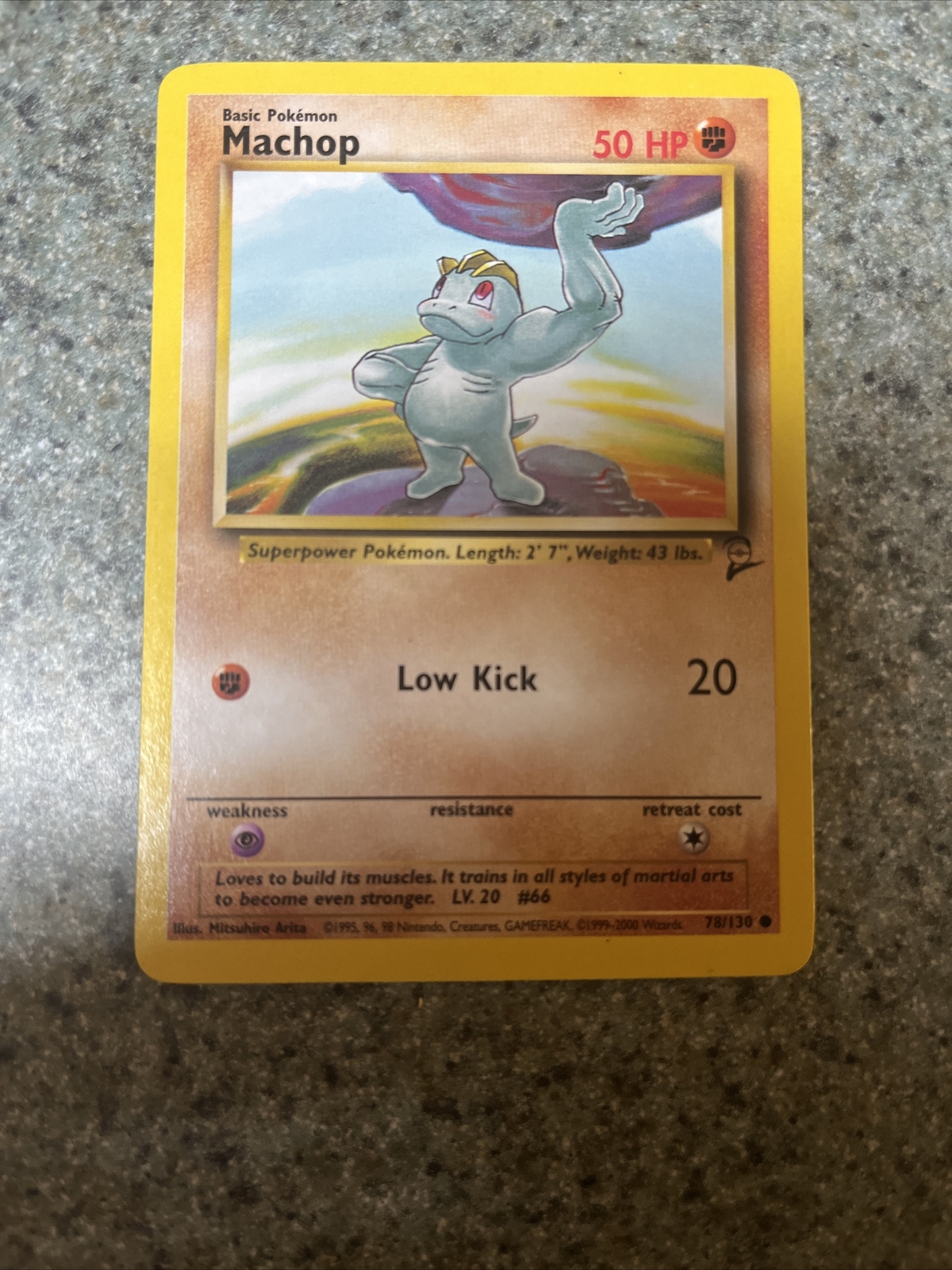 Pokémon TCG Machop Base Set 2 78/130 Regular Unlimited Common | eBay