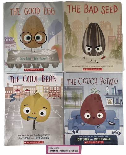 NEW & SEALED 4 Books The Bad Seed Good Egg Cool Bean Couch Potato Jory ...
