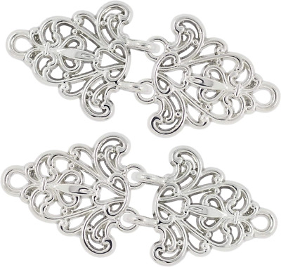 Bezelry 4 Pairs Filigree Trivet Cape or Cloak Clasp Fasteners. 64Mm X ...