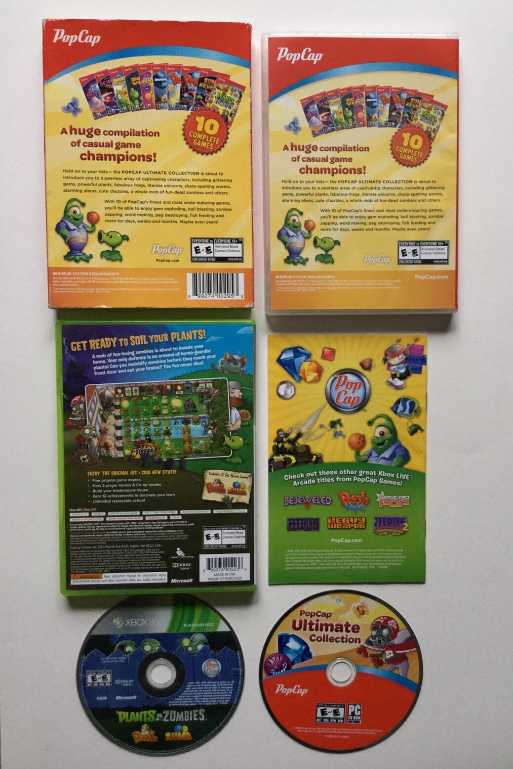 PopCap EA Ultimate Collection Microsoft PC Plants Vs Zombie Peggle Zuma ...