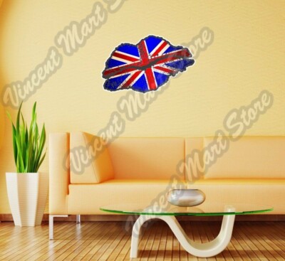 United Kingdom England Lips Kiss Wall Sticker Room Interior Decor 25 ...