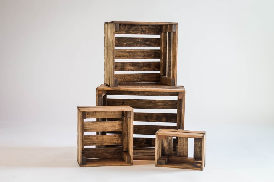 Handmade Rustic Nesting Wooden Crate Set – Perfect for weddings! | eBay