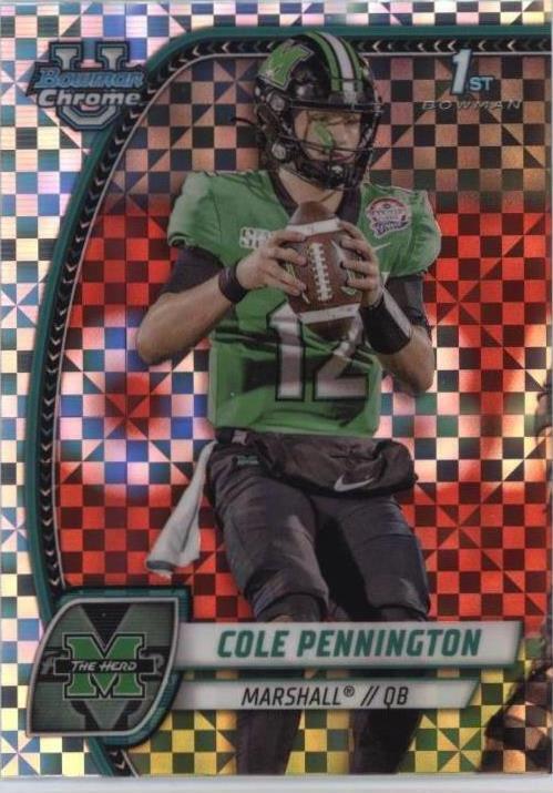 2024 Bowman University Chrome - Cole Pennington #45 X-Fractor (RC) for ...