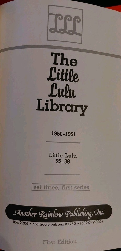 Marge's The Little Lulu Library (LLL) COMPLETE set of 6 W/slipcases 18 ...