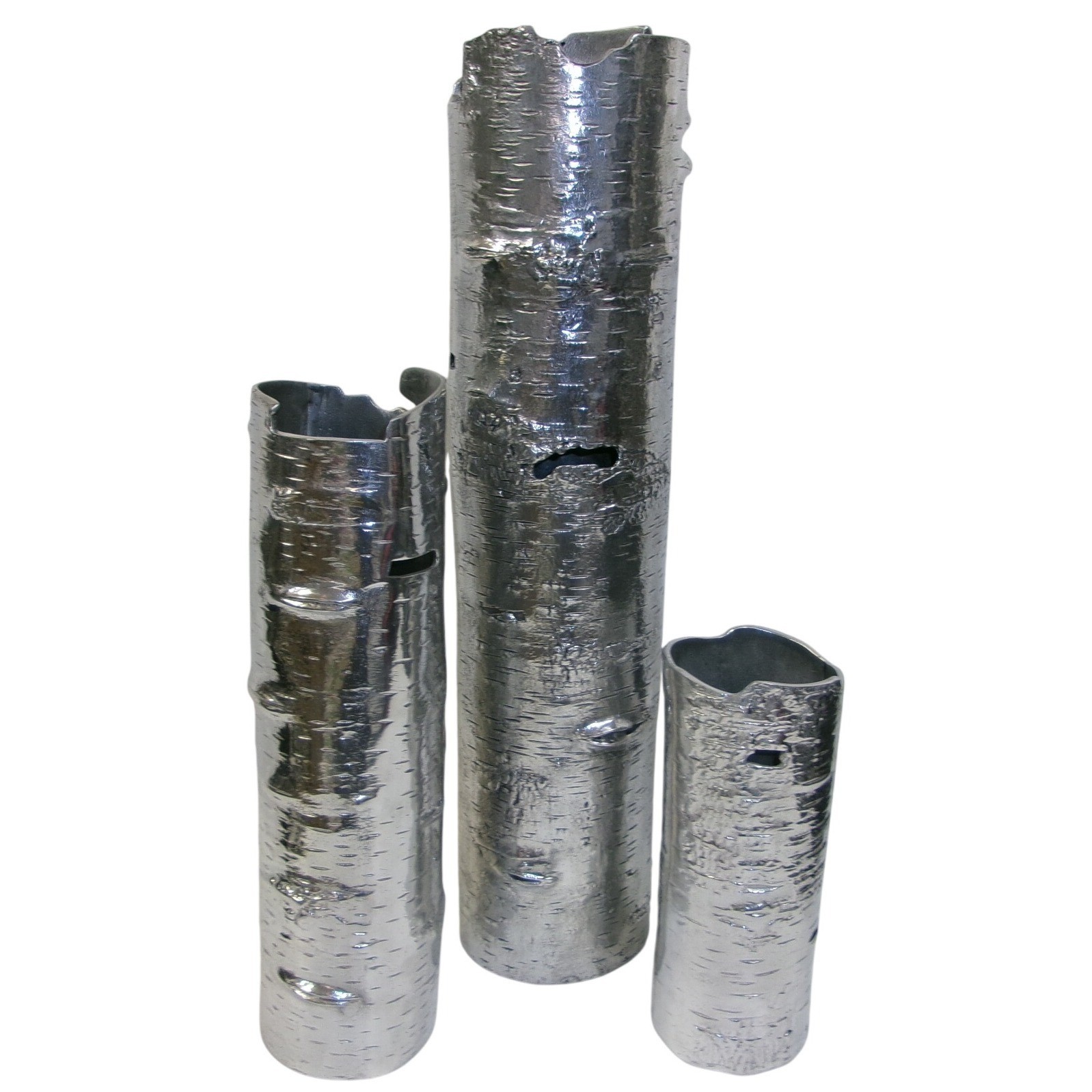 Michael Aram Set of 3 Bark and Branch Cast Metal Vases 23", 16", 10" | eBay