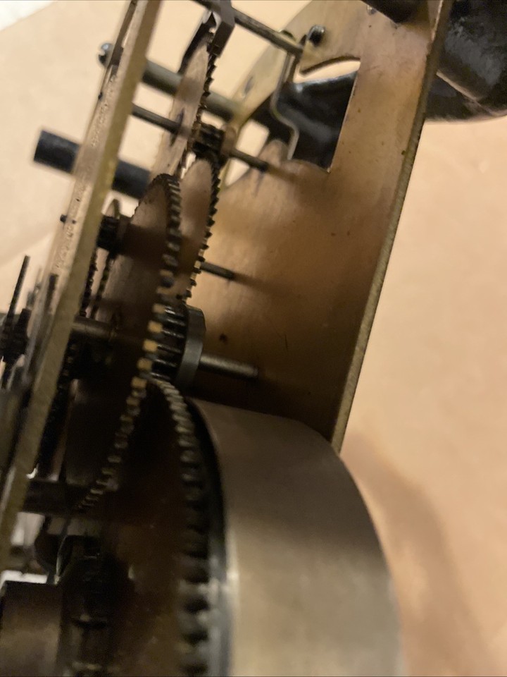 Antique ITR International Time Recording Clock Movement Parts | eBay