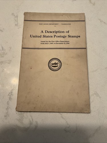 A Description of United States Postage Stamps 1847-1936 Vintage ...