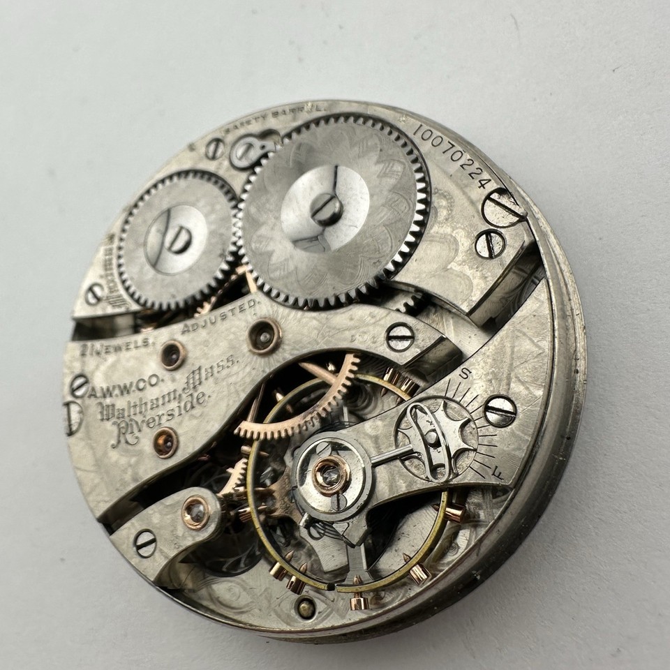 1900 Waltham Riverside Maximus 21J 16S Model 1899 Pocket Watch Movement ...