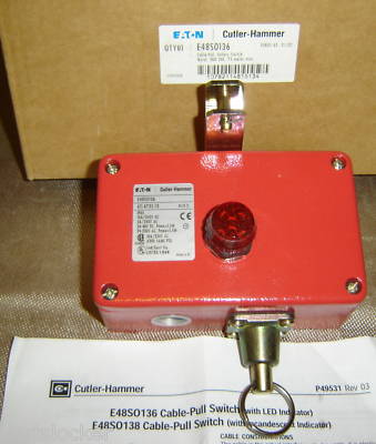 EATON CUTLER HAMMER E48S0136 CABLE PULL SAFETY SWITCH E48SO136 | eBay