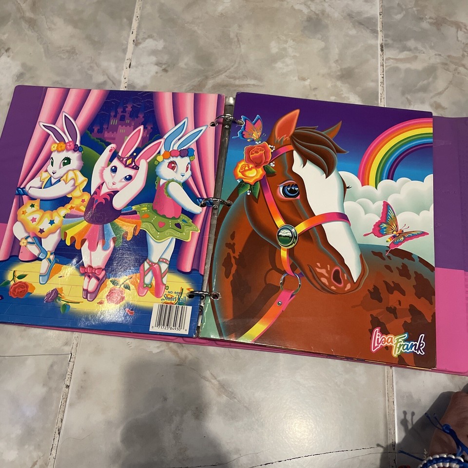 Vintage Lisa Frank 3 Ring Trapper Keeper Binder Dolphins Stuart Hall ...