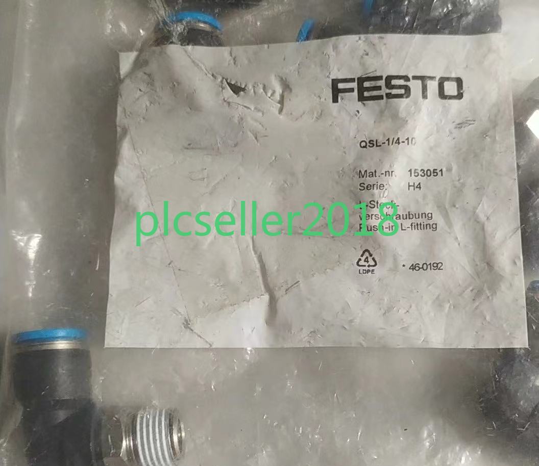 10PCS/One Bag NEW Festo QSL-1/4-10 153051 Threaded Connector Fitting | eBay