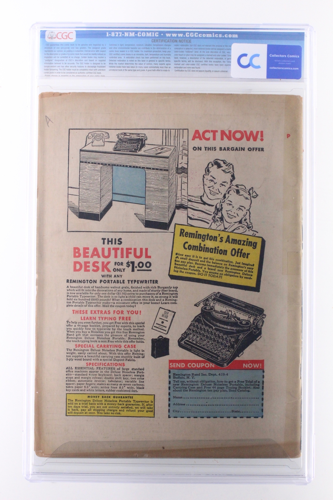 Pep Comics #26 - MLJ Magazines 1942 CGC 1.8 1st appearance of Veronica ...