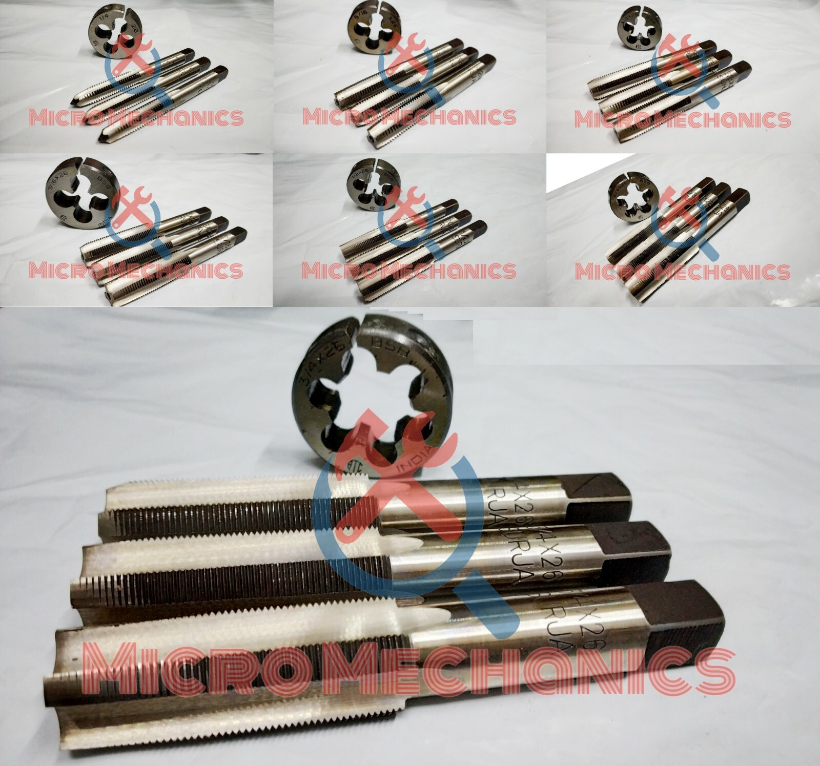 BSB Tap & Die Set 1/4" To 3/4" BSB 26 TPI High Carbon Steel Ideal For ...