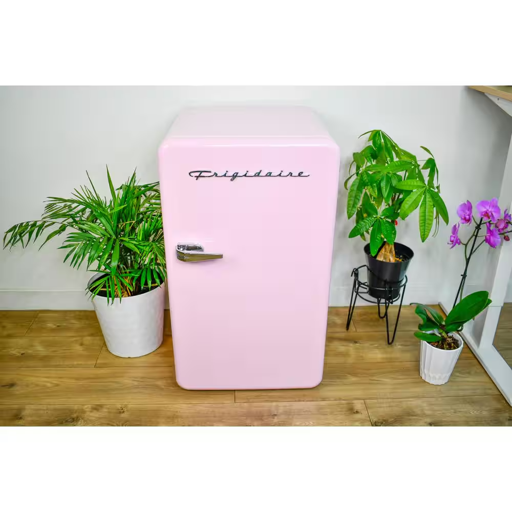 3.2Cu-ft Pink Reversible Door Beverage Compact Mini Retro Fridge With ...