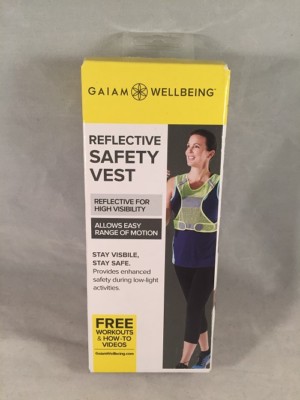 *NEW* GAIAM WELLBEING REFLECTIVE SAFETY VEST REFLECTIVE FOR HIGH ...