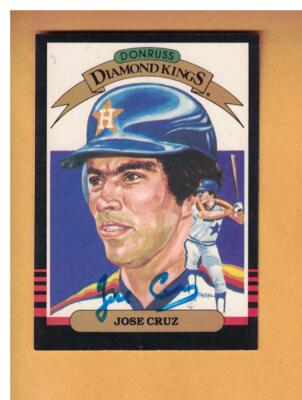 Jose Cruz AUTOGRAPHED 1985 Donruss Diamond Kings BASEBALL CARD Signed ...