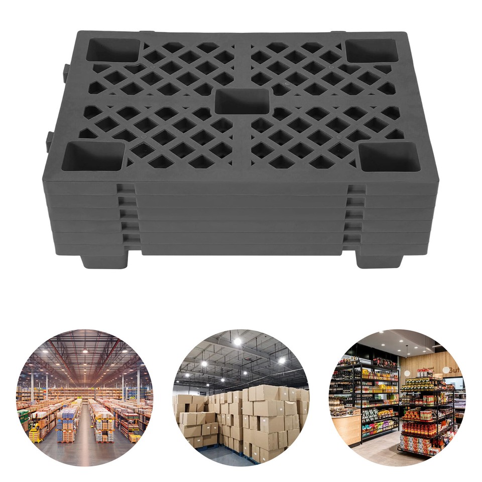 6pcs Interlocking Storage Pallets Plastic Pallets 60x40x10cm For ...