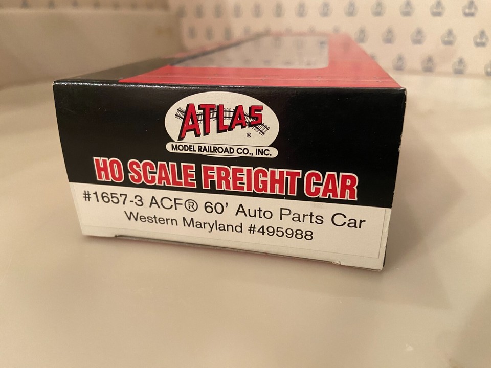NIB HO Atlas 1657-3 Western Maryland ACF 60' Auto Parts Box Car #495988 ...