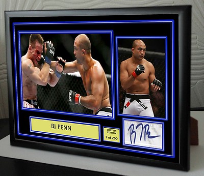 BJ Penn Tribute Print Signed "Great Gift & Souvenir" | eBay UK