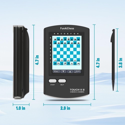 Handheld Electronic Chess Board 8 in 1 Touch Chess Computer Game Ai ...