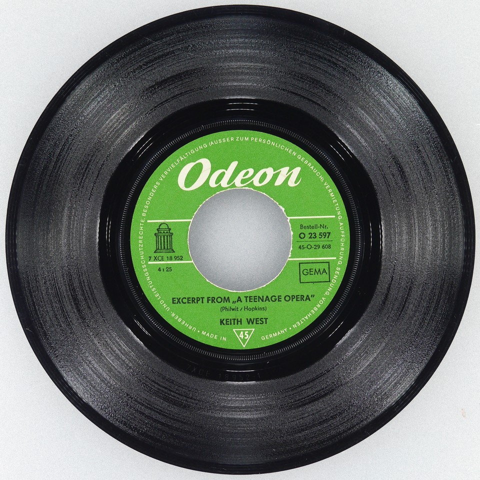 KEITH WEST Excerpt From A Teenage Opera / Theme ODEON O 23 597 VG 45rpm ...