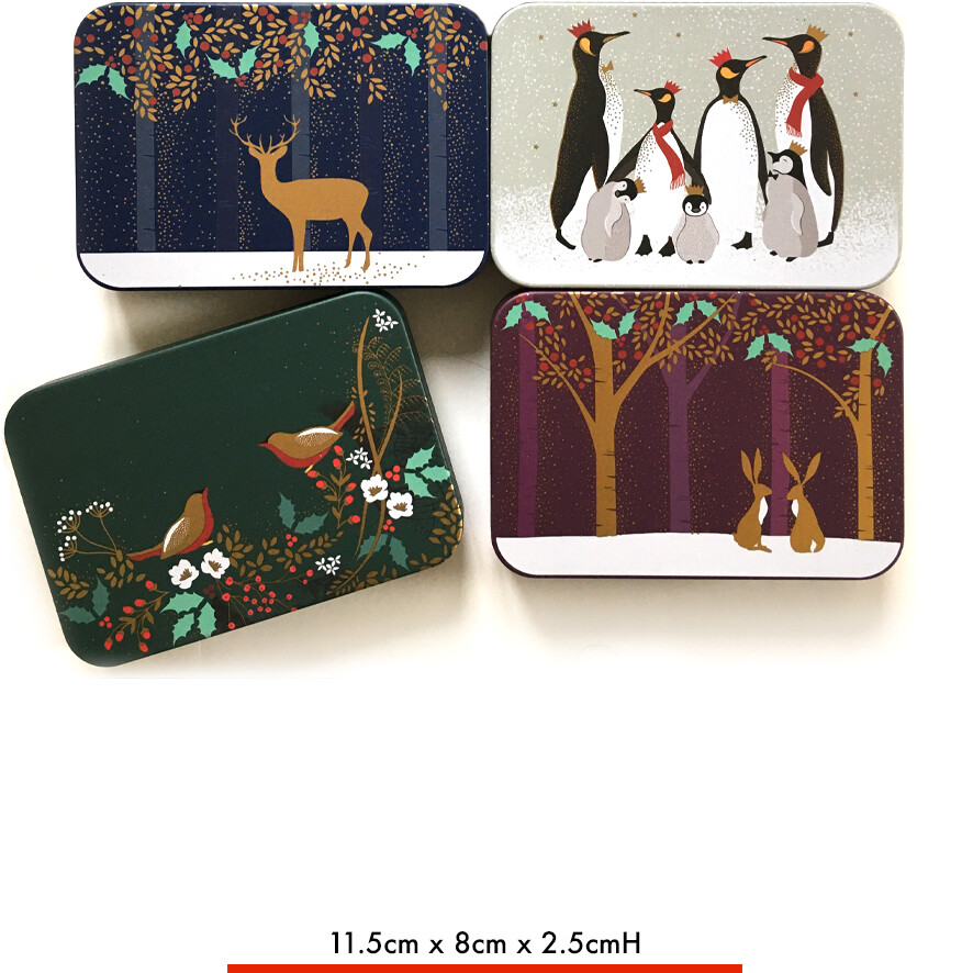 SARA MILLER METAL TIN BOX Accessory Birthday Gift Pill Slider Storage ...