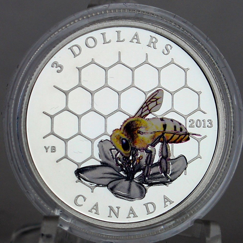 Canada 2013 $3 Bee & Hive, Animal Architects Series #1, 1/4 oz Pure ...