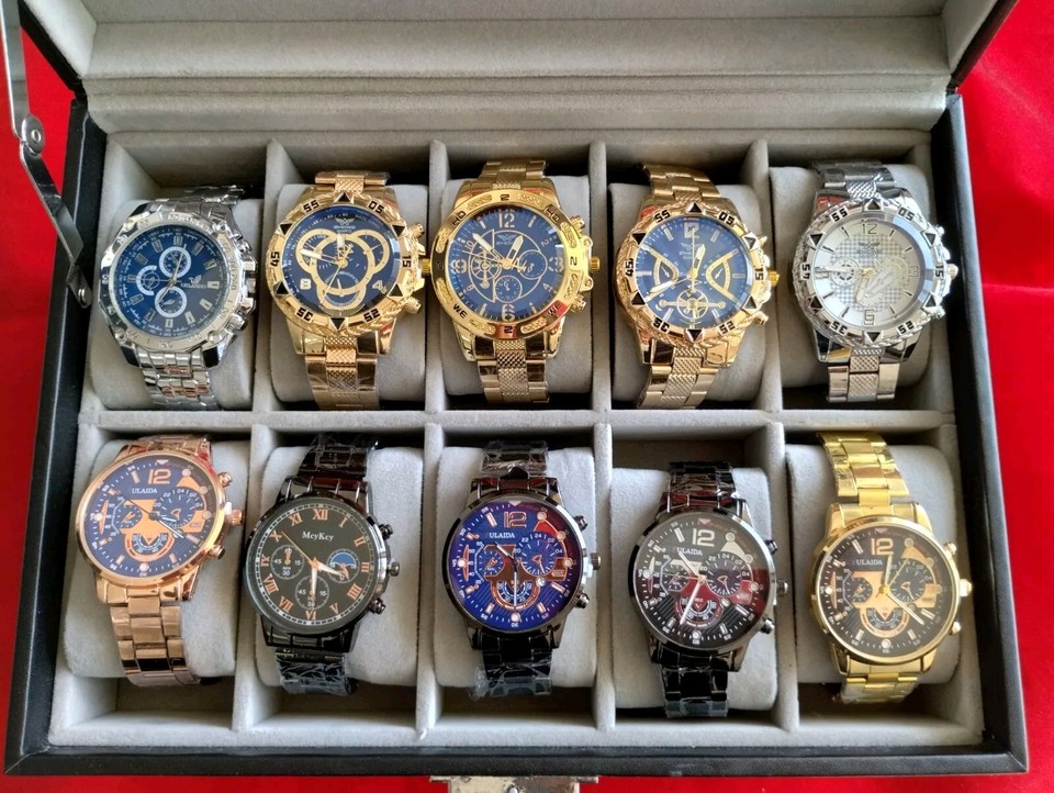 Set 10 NEW Men's Watches CLOSEOUT OVERSTOCK CLEARANCE DEAL Men Watch ...