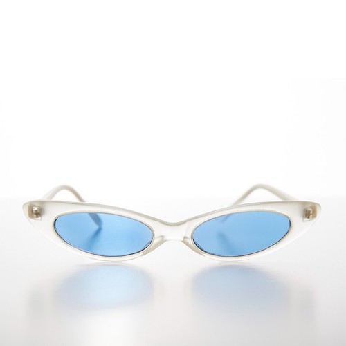Frost Skinny Punk Rock Cat Eye Sonnenbrille Blau Linse - Slim | eBay
