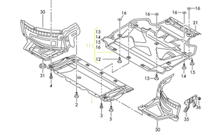 Audi A6 (A6AR) 15 - 17 OEM Engine Splash Shield Guard 4G0863822D ...