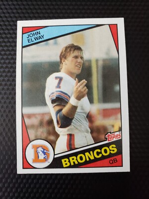 1984 Topps # 63 John Elway RC Rookie Denver Broncos NM? HOF | eBay