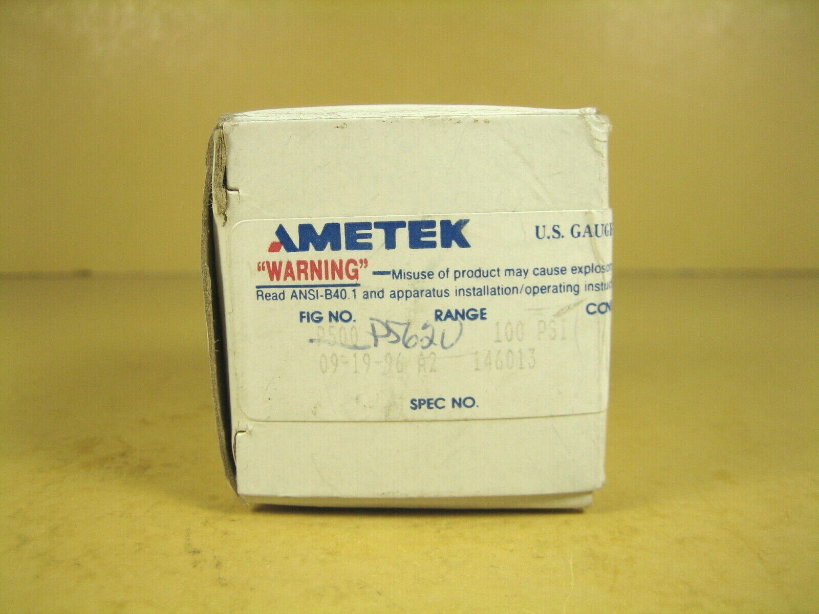 AMETEK Meter 0-100PSI 1/8" NPT 1-1/2" Face | eBay