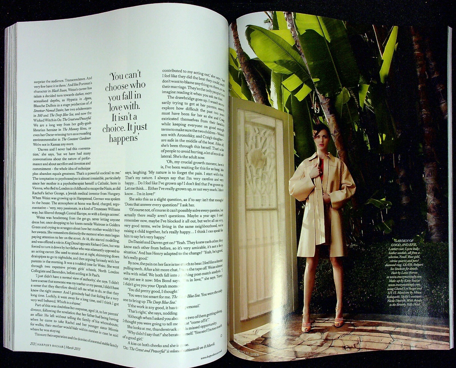 HARPER'S BAZAAR 3/2013 Rachel Weisz OLGA SHERER Lara Stone STELLA ...