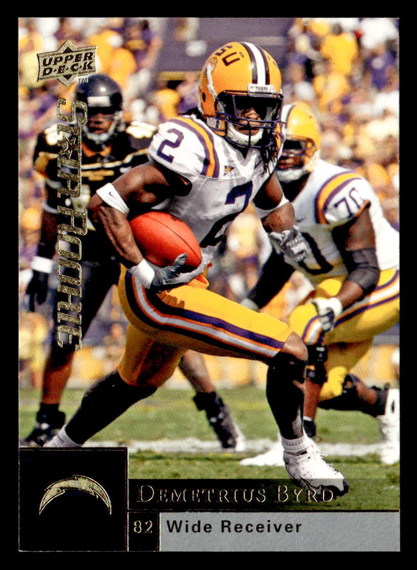 Demetrius Byrd 2009 Upper Deck Rookie Card #282 San Diego Chargers | eBay